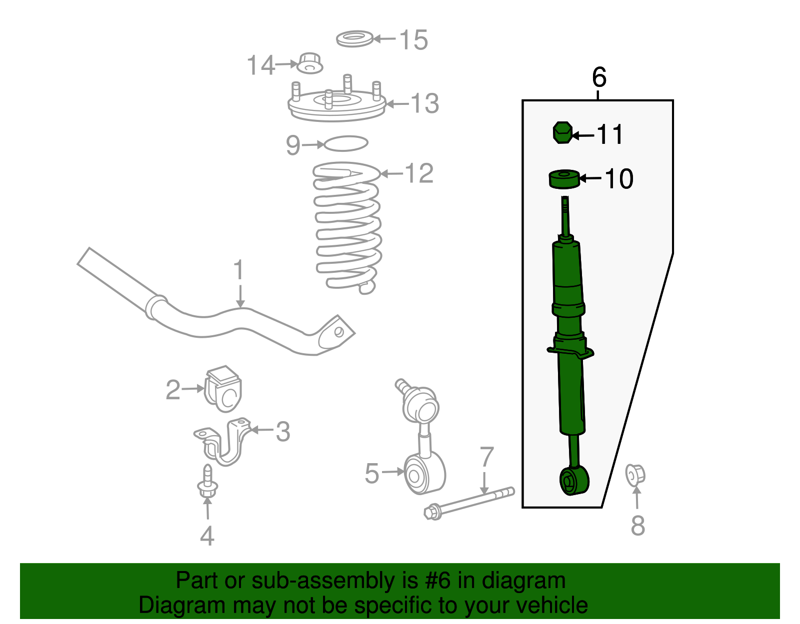 48510-34040 - Shock Absorber - 2011-2020 Toyota Sequoia | Toyota Parts ...
