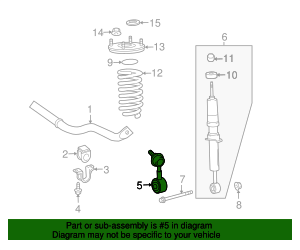 48820-0C010 - Link Assembly, Front Stabilizer, Right - 2007-2022 Toyota ...