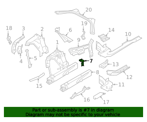41007481042 - 2018-2023 BMW Rail Assembly Reinforcement (41-00-7-481 ...
