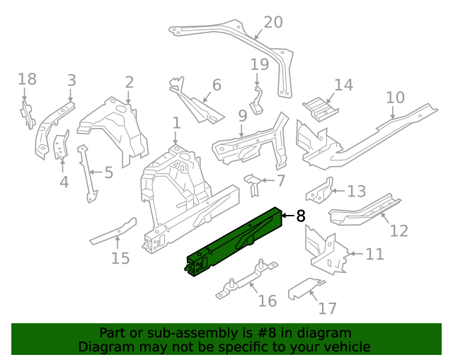 Genuine BMW 41-00-7-432-652 | Lower Rail | FREE Shipping on Most Orders ...