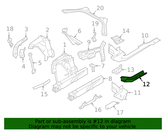 41007488018 - 2019-2024 BMW Rail Section (41-00-7-488-018) | BMW of ...