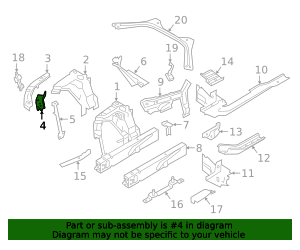 41-00-7-488-042 - Carrier support wheelwell, lower right 2019-2024 BMW ...