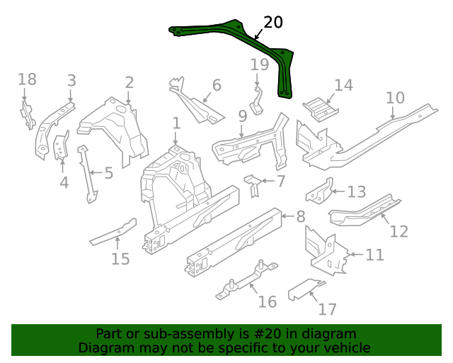 Genuine BMW 51-61-7-423-989 | Strut Bar | FREE Shipping on Most Orders ...