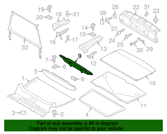 51-47-9-801-205 - Floor Carpet 2011-2016 Mini Cooper Countryman ...