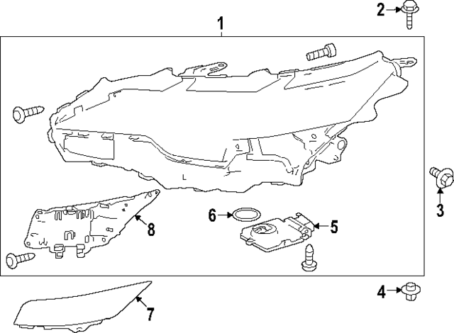 81150-0E730 - Headlamp Assembly For 2023-2024 Lexus | Lexus OE Parts