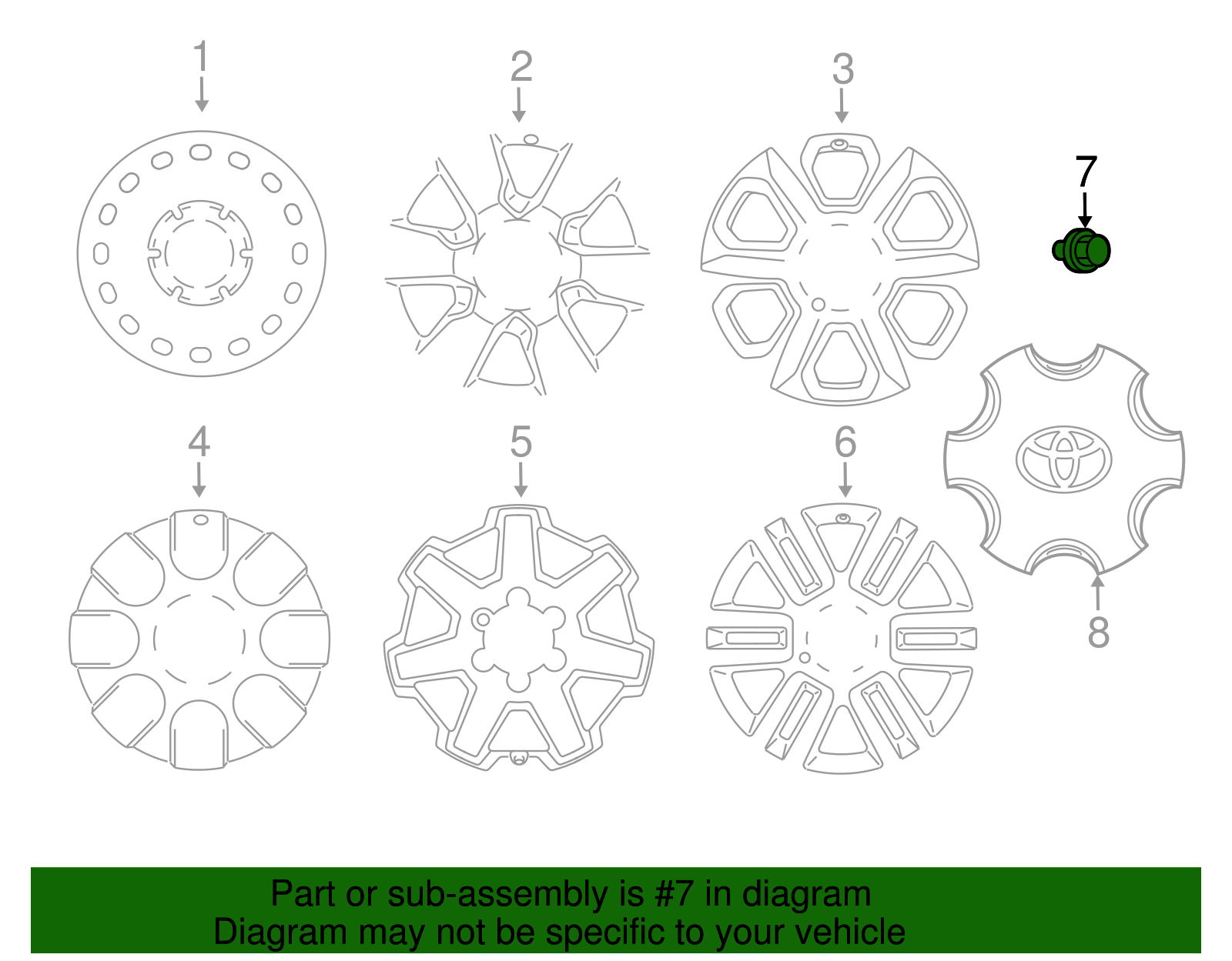 Genuine Toyota Wheel Lug Nut part# 90942-01058 for 1987-2024 Toyota ...