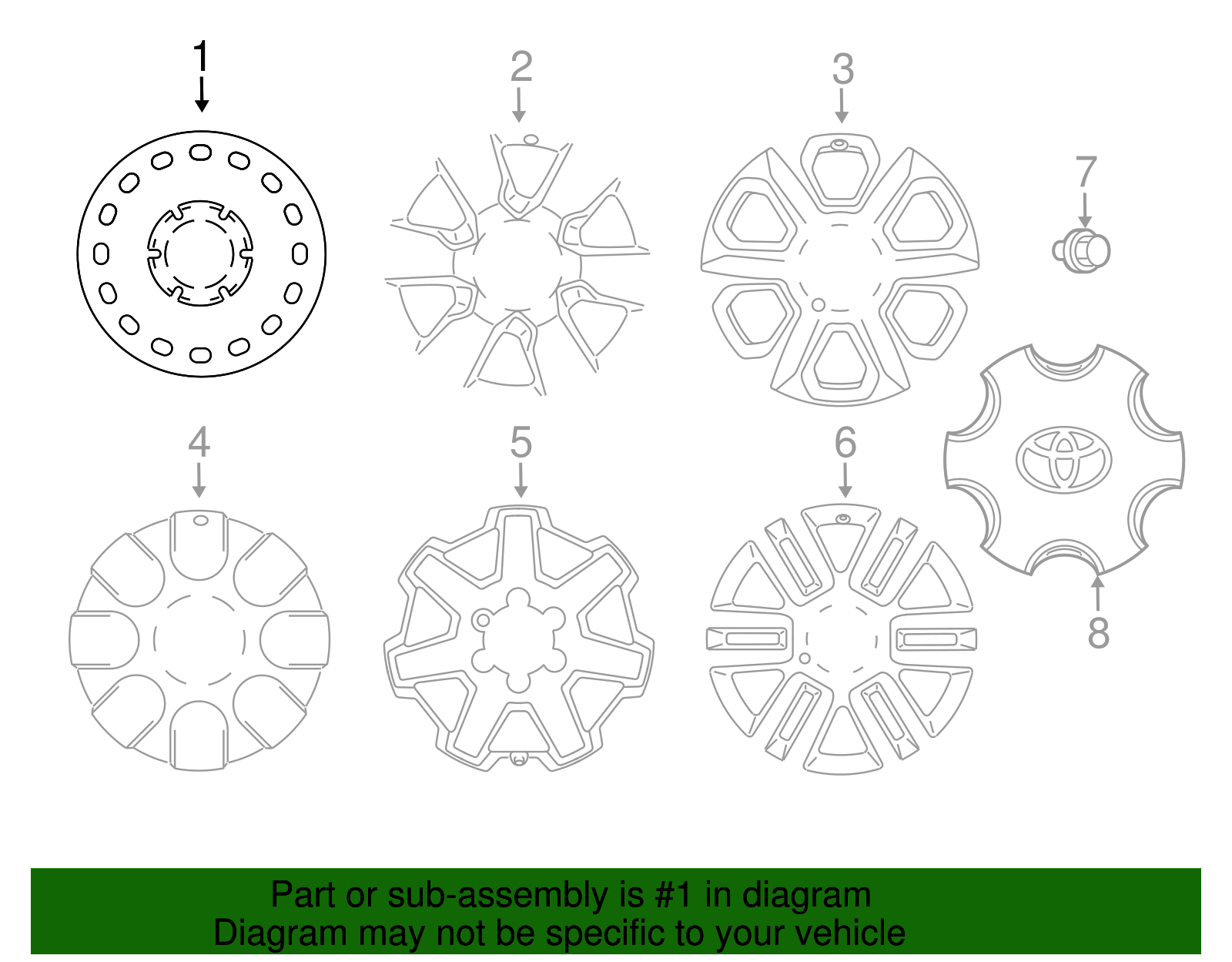 2014-2024 Toyota 4Runner Spare Tire 42611-35520 | Toyota San Diego Parts