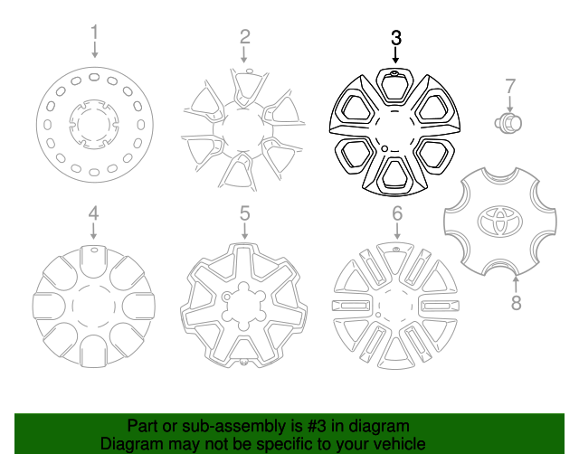 2014-2024 Toyota 4Runner Spare Tire 42611-35520 | OEM Parts Online