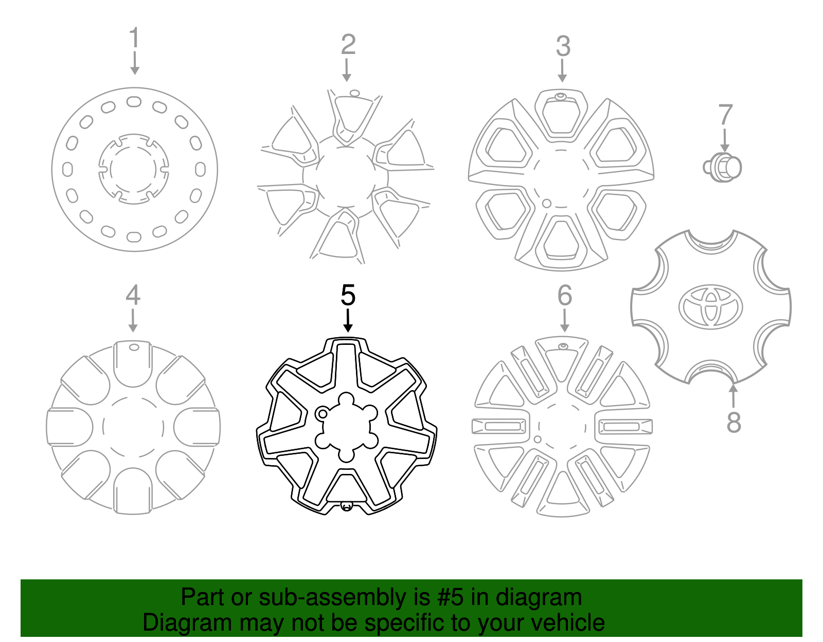 2014-2022 Toyota 4Runner Wheel Disc 42611-35601 | Toyota Parts Center