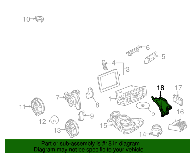 2014-2019 Mercedes-Benz Radio Antenna Module Bracket 117-545-00-40 ...
