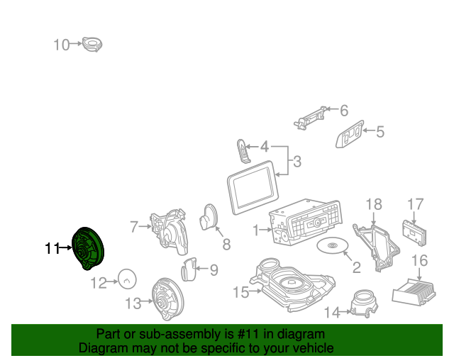 246-820-05-02 - Front Dr Speaker - 2014-2019 Mercedes-Benz | World ...