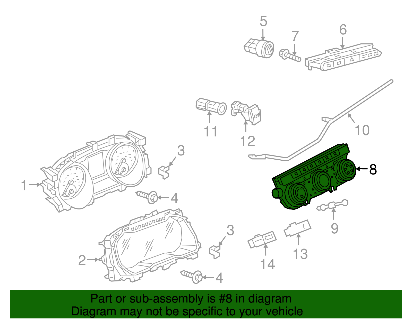 3CN-907-044-Q-WZU - Dash Control Unit 2018-2020 Volkswagen Atlas ...