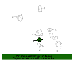 251-240-47-17 - Engine Mount 2007-2012 Mercedes-Benz | AutoNationParts.com