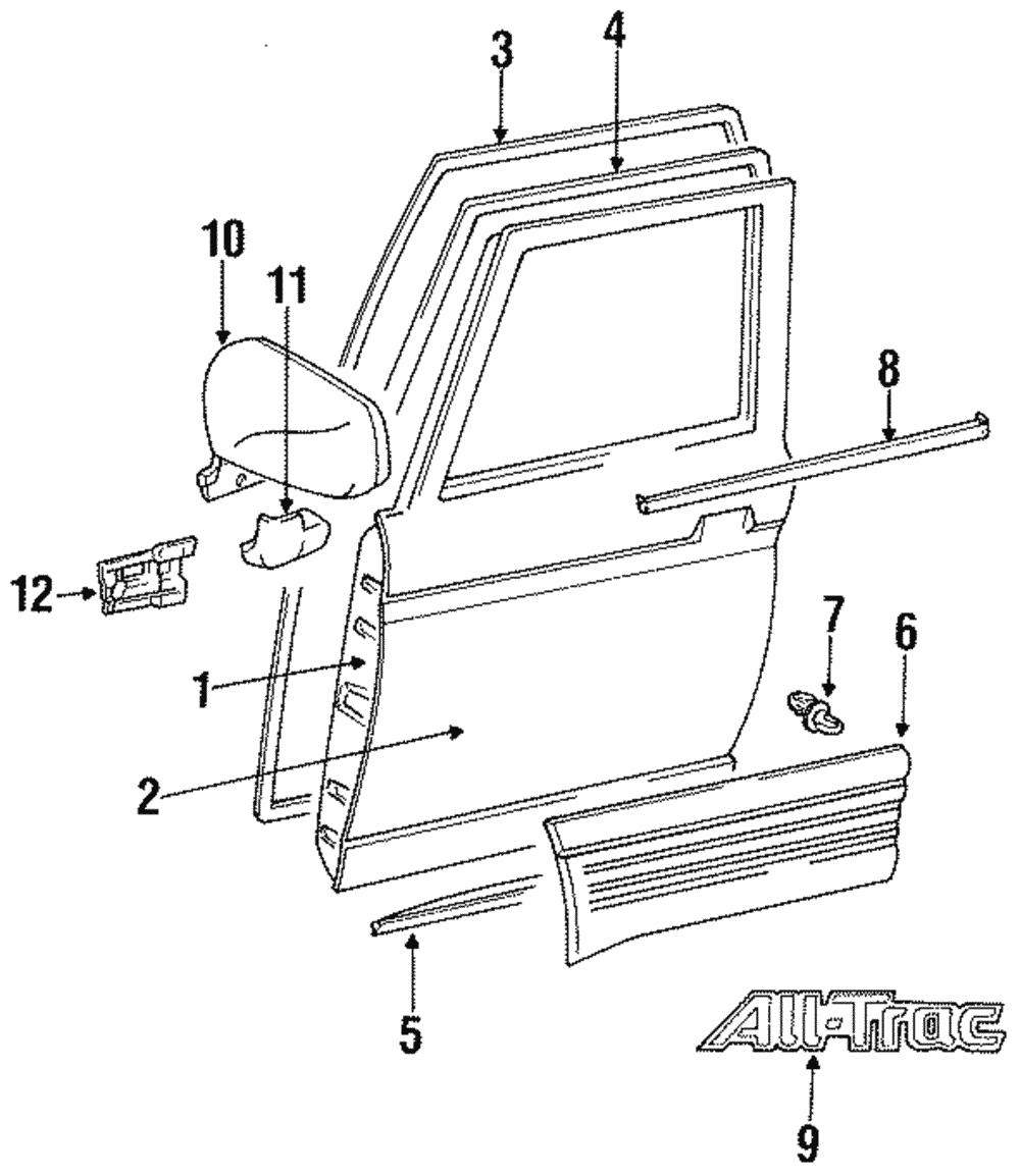 Automotive Genuine Toyota 68160-89115 Weatherstrip Assembly Replacement ...
