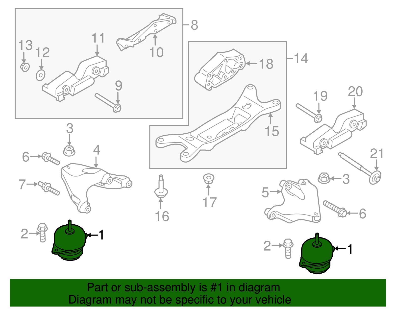 2011-2022 Ford Mustang Mount BR3Z-6038-E | TascaParts.com