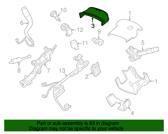 2014-2020 GM Cocoa Steering Column Shroud 23447441 | GMPartsDirect.com