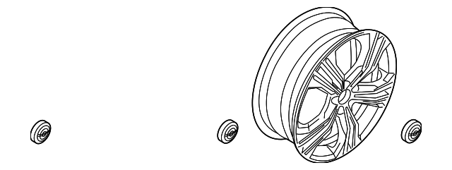 2019-2020 Volvo XC40 19-Inch 5-Double Spoke Black Diamond Cut Alloy ...