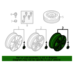 2019-2020 Volvo XC40 19-Inch 5-Double Spoke Black Diamond Cut Alloy ...