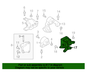 MN101574 - Trans Mount 2008-2017 Mitsubishi | Mitsubishi Direct Parts