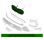 Genuine BMW 51-13-8-080-761 | F96 X6M Gloss Black (Shadowline) Front ...