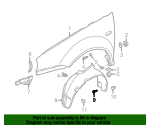 1998-2017 Volkswagen Fender Liner Screw N-907-750-01 | VW Direct Parts