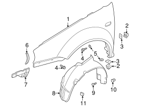 1998-2017 Volkswagen Fender Liner Screw N-907-750-01 | OEM Parts Online
