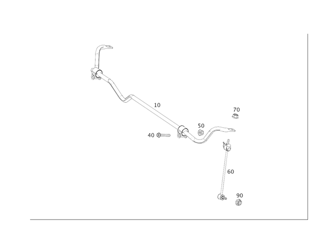 222-320-04-89 - Torsion Bar Linkage 2014-2021 Mercedes-Benz | Mercedes ...