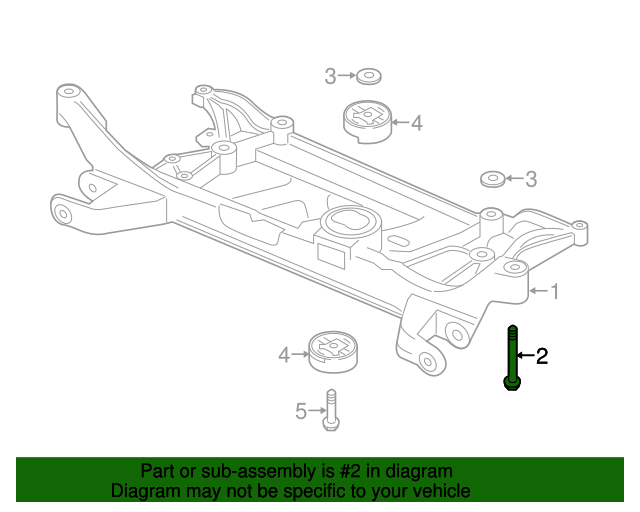 N-107-854-01 - Suspension Cross-Member Mount Bolt 2015-2024 Audi | Audi ...