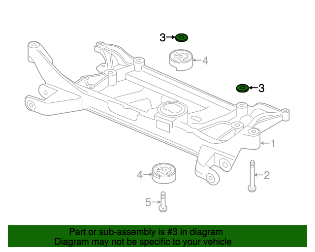 WHT-006-844 - Suspension Cross-Member Plate 2015-2024 Audi | Audi OEM Parts