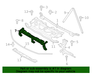 2021-2023 BMW Radiator Support Panel Reinforcement 51-74-8-747-002 ...