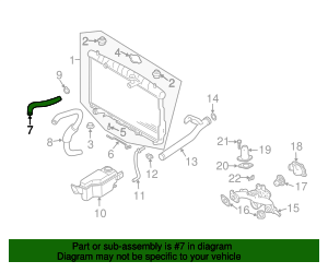 2003-2006 Hyundai Santa Fe Upper Hose 25411-26300 | OEM Parts Online
