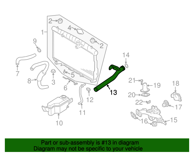 Genuine OEM Pipe Assembly Part# 25461-35701 Fits 2002-2006 Hyundai: Up ...