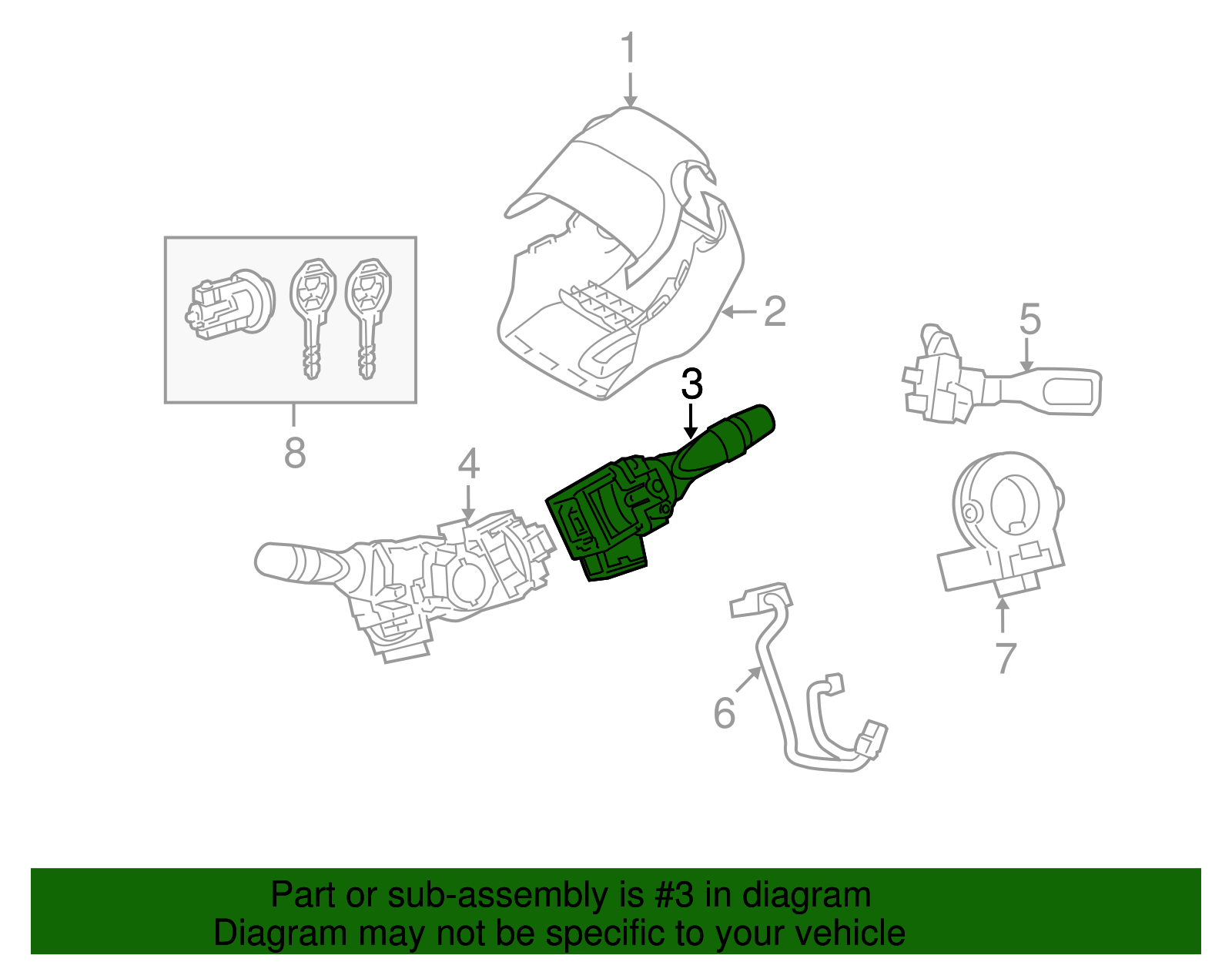84652-02700 - High-Quality Windshield Wiper Switch for 2012-2013 Toyota ...