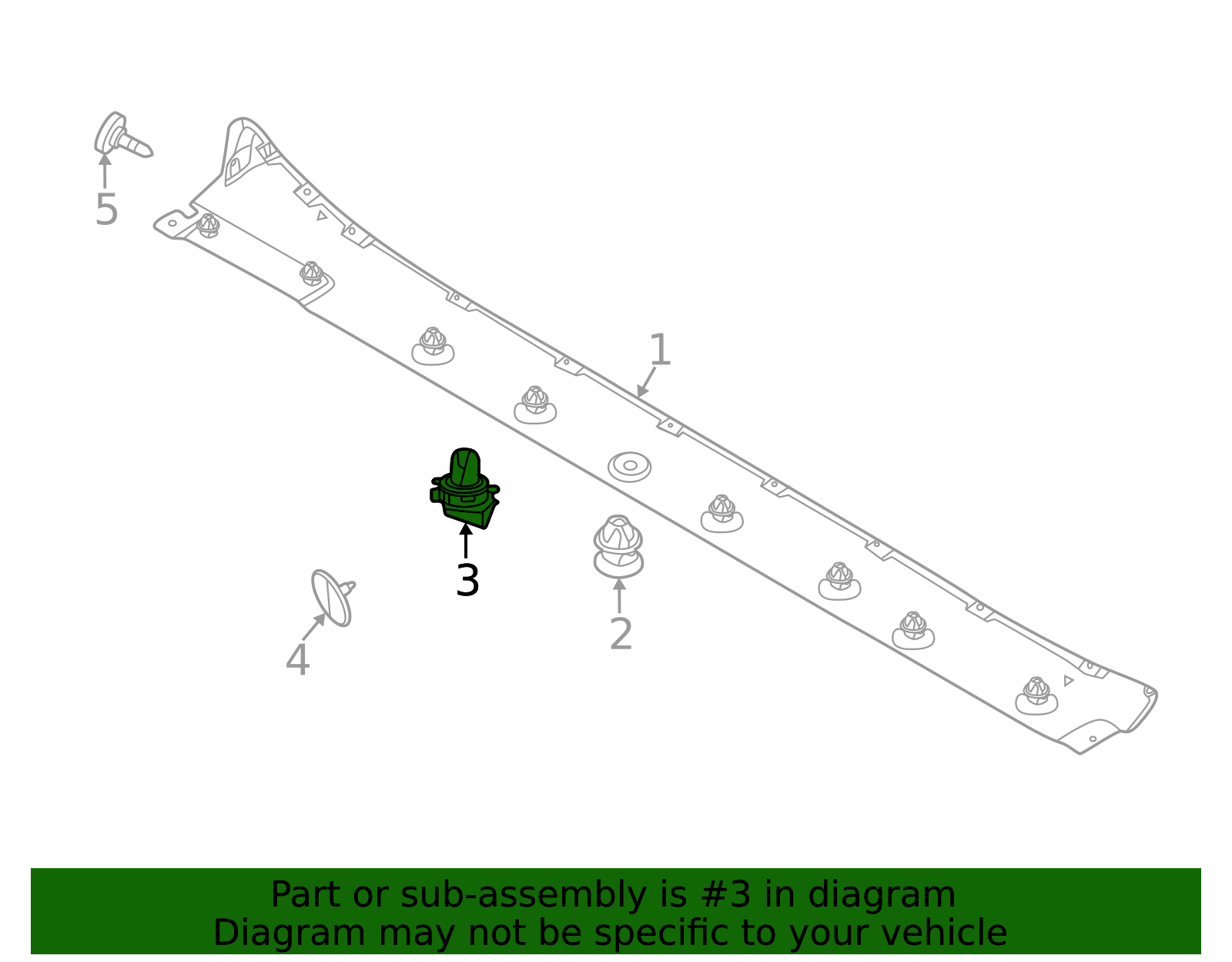 Genuine Porsche 992-853-756 |Rocker Molding Retainer | FREE Shipping on ...