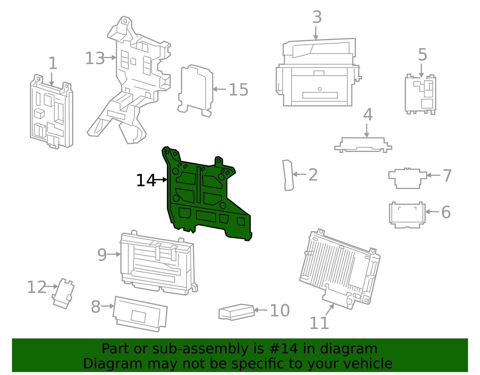 Genuine OEM Control Module Bracket | 290-545-59-00 | Fits Select 2019 ...