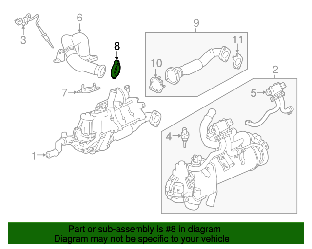 Genuine Egr Tube Clamp for 2016-2021 Land Rover | Land Rover Part ...