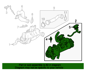 Genuine OEM Egr Cooler Part# LR069681 Fits 2015-2021 Land Rover: Up To ...