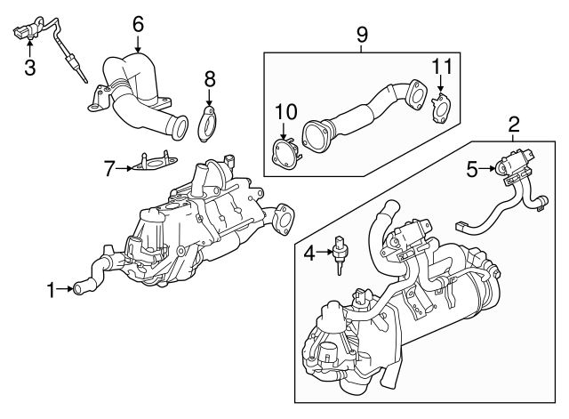 LR022904 - Egr Pressure Sensor - 2016-2020 Land-Rover | Land Rover ...