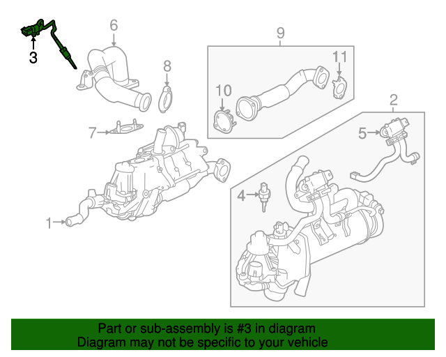 LR022904 - Egr Pressure Sensor - 2016-2020 Land-Rover | Land Rover ...