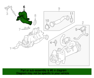 2015-2021 Land Rover Exhaust Gas Re-Circulation (Egr) Tube LR078917 ...