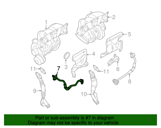 11-42-7-562-797 - Oil pipe inlet 2007-2013 BMW | AutoNationParts.com