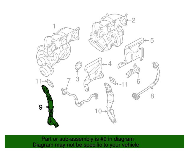 11-42-7-563-713 - Oil Outlet Tube - 2007-2013 BMW | Buy BMW Parts Now