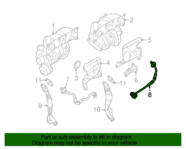 11-42-7-562-798 - Turbocharger Oil Line 2007-2013 BMW | AutoNationParts.com