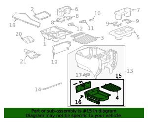 2021-2024 GM Console Tray 85510728 GM | GMPartsDirect.com