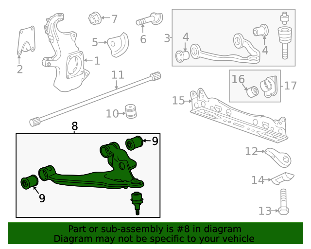 2020-2024 GM Lower Control Arm 84735904 | GM Parts Center