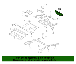 2007-2012 Lexus ES350 Rear Cross-Member 57654-07010 | Discount Parts ...