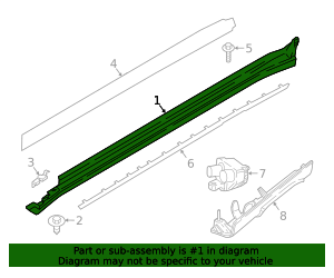 51778498998 - 2019-2025 BMW X5 Rocker Molding (51-77-8-498-998) | BMW ...