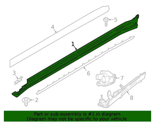 Genuine BMW 51-77-8-498-997 | Rocker Molding | FREE Shipping on Most ...