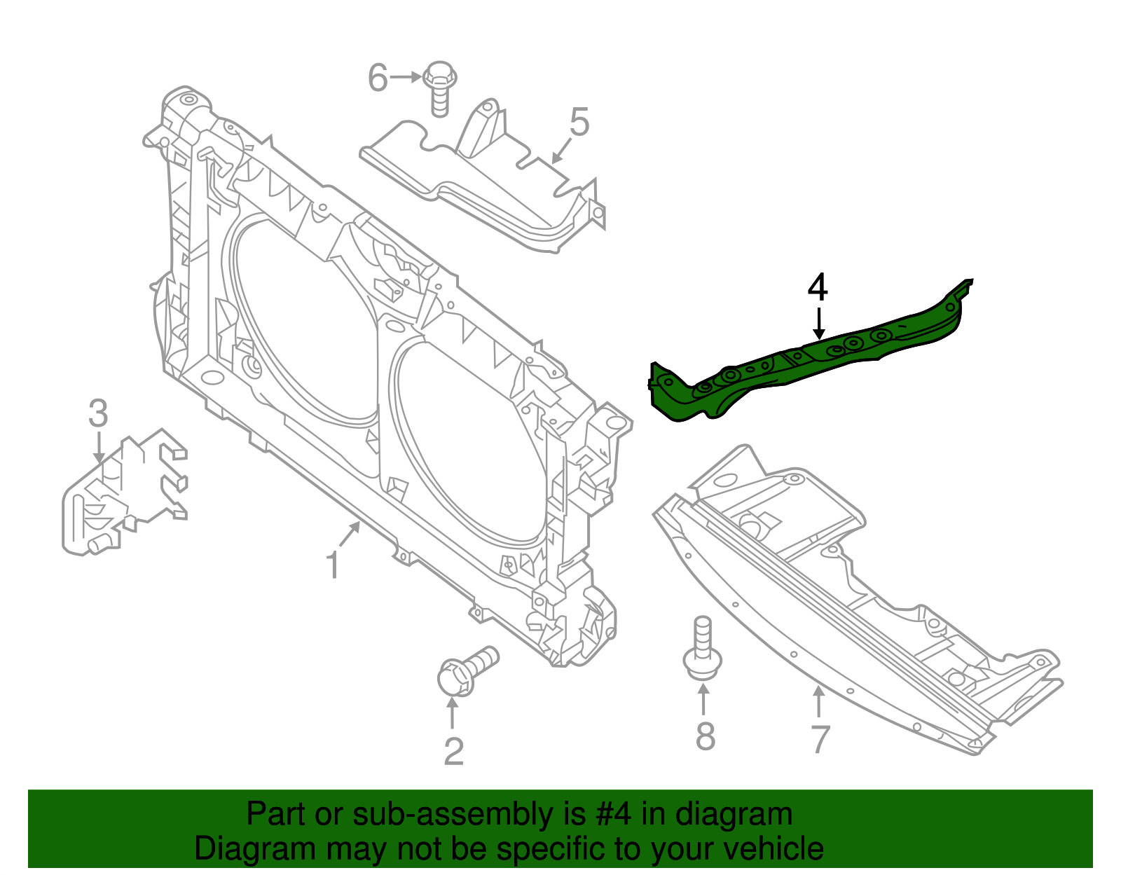 2007-2014 Nissan Upper Support 62513-JA030 | Temecula Nissan Parts