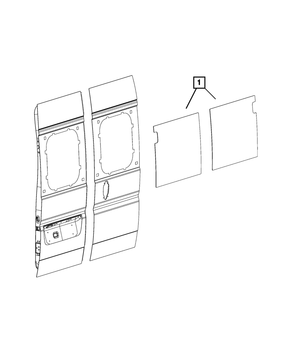 68247851AA - Rear Door Glass, Left 2015-2025 Ram | Big 3 Auto Parts
